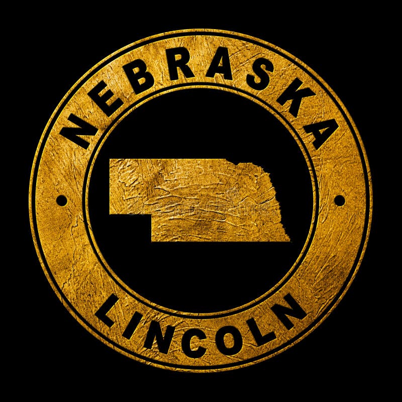 Nebraska Map, Stylish Location Icon with Nebraska Map and Flag Stock ...