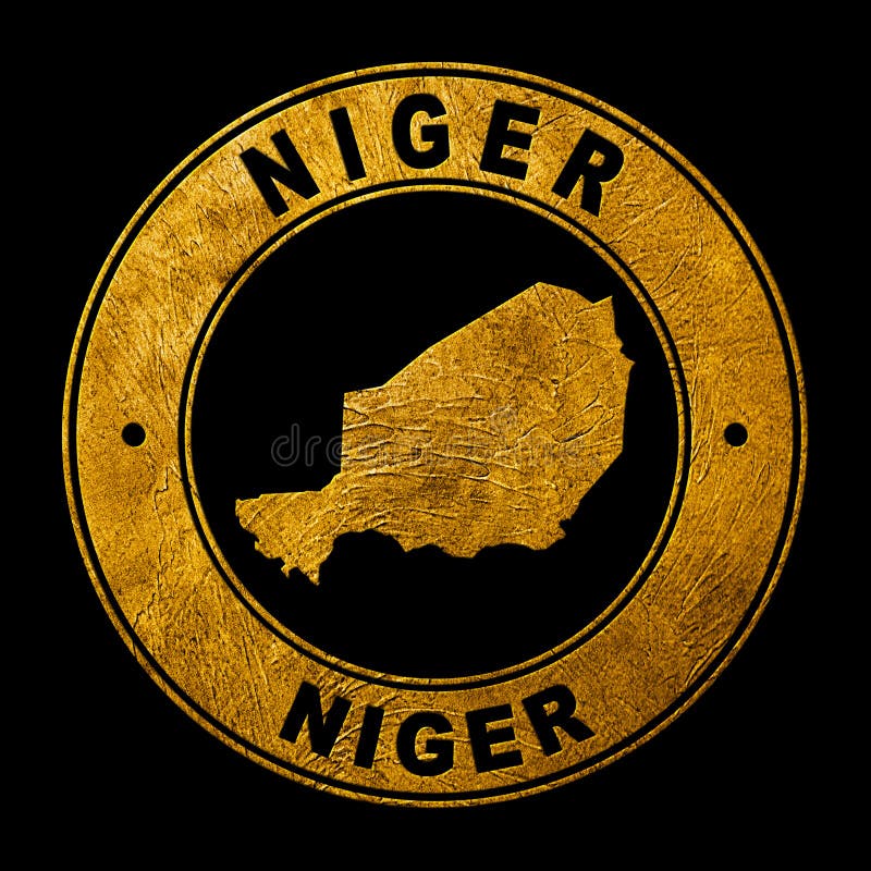 Niger Map, Stylish Location Icon with Niger Map and Flag Stock Vector ...