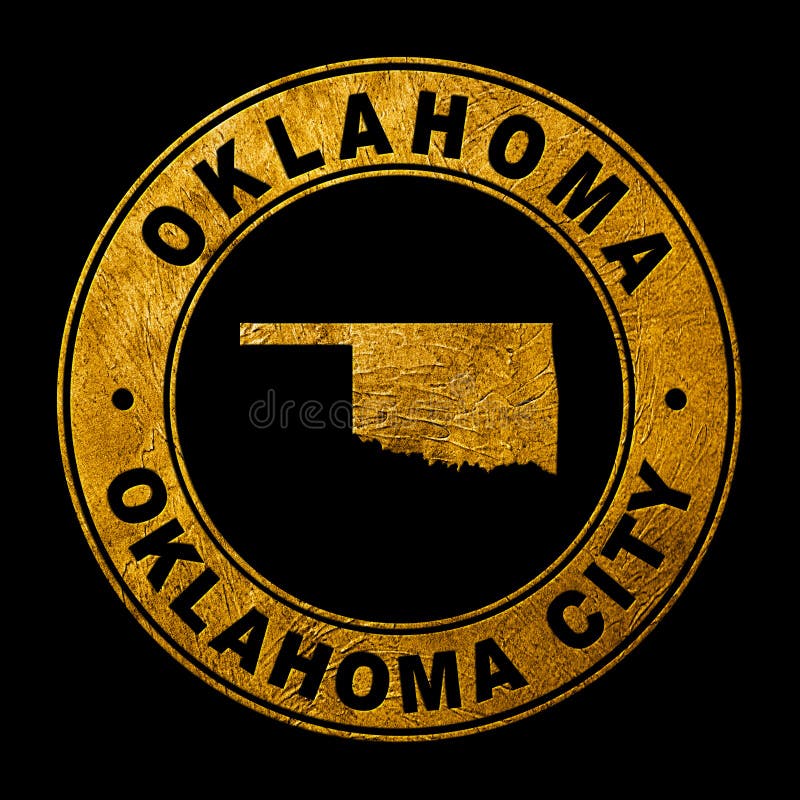 Oklahoma Map, Stylish Location Icon with Oklahoma Map and Flag Stock ...