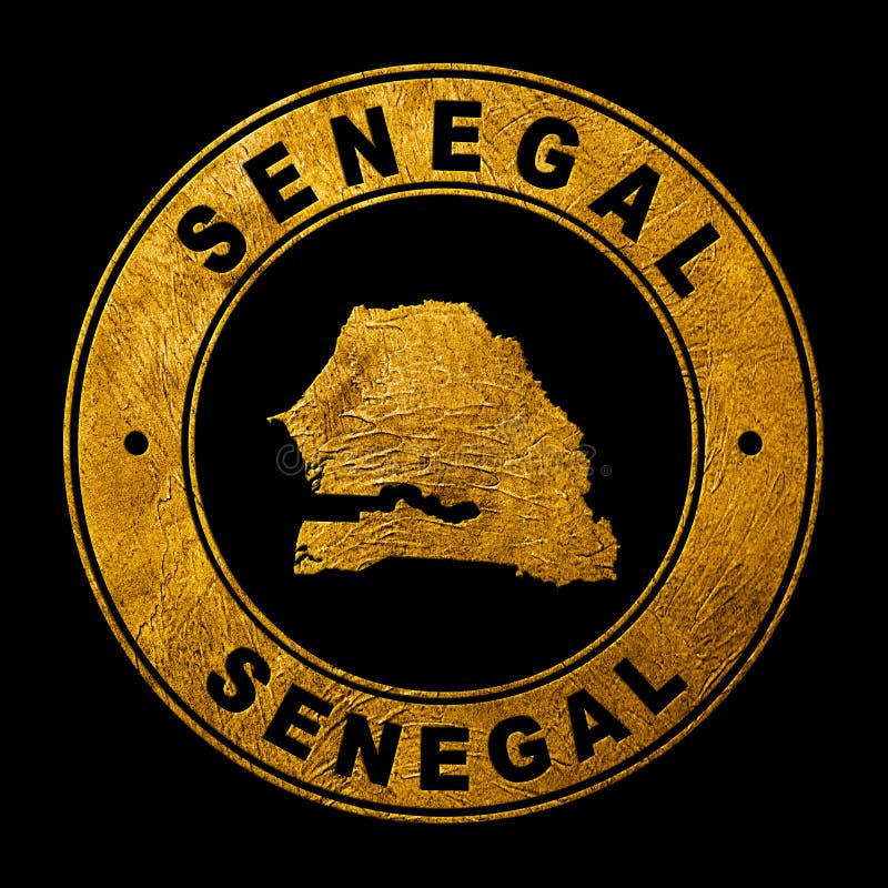 Senegal Map, Stylish Location Icon with Senegal Map and Flag Stock ...