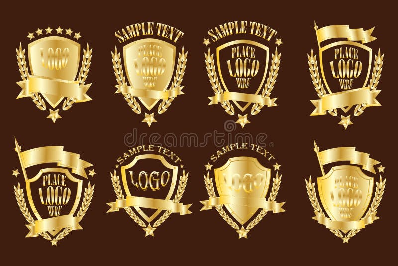 Metal_badge_set stock vector. Illustration of blank - 109656755