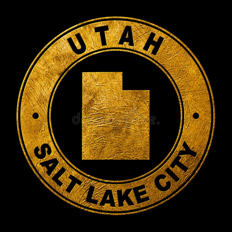Utah Map, Stylish Location Icon with Utah Map and Flag Stock Vector ...