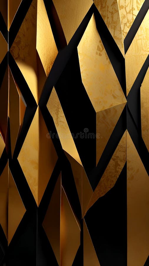 Gold Embossed Abstract Wallpaper Stock Illustration - Illustration of ...