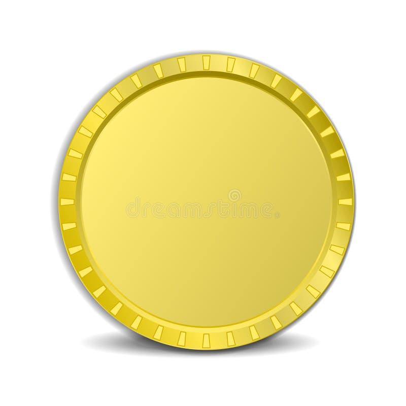 Empty gold coin sign stock vector. Illustration of yellow - 163897532