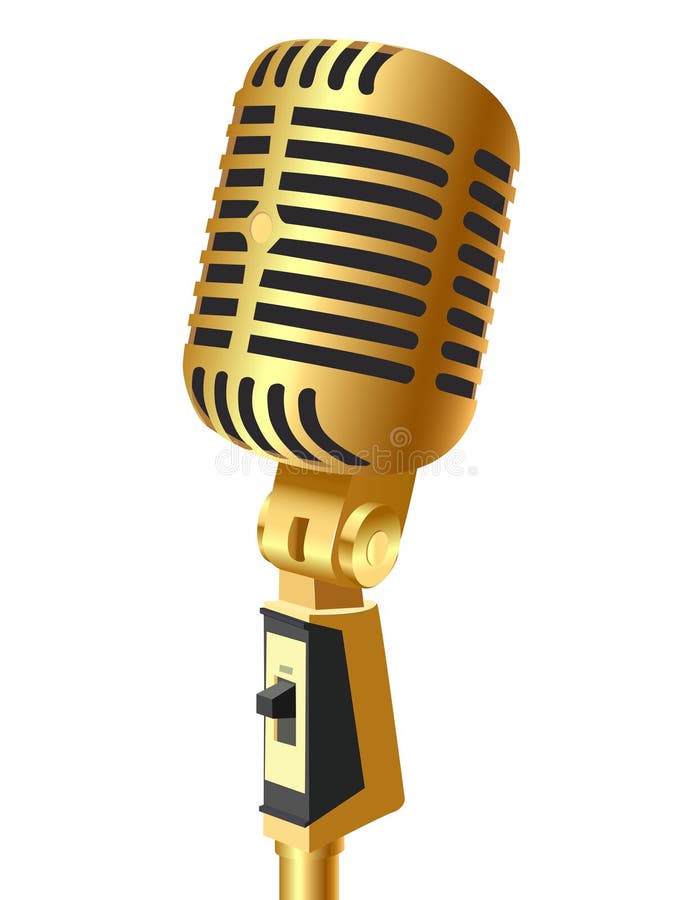 Old mic. stock vector. Illustration of elder, white, black - 6353913