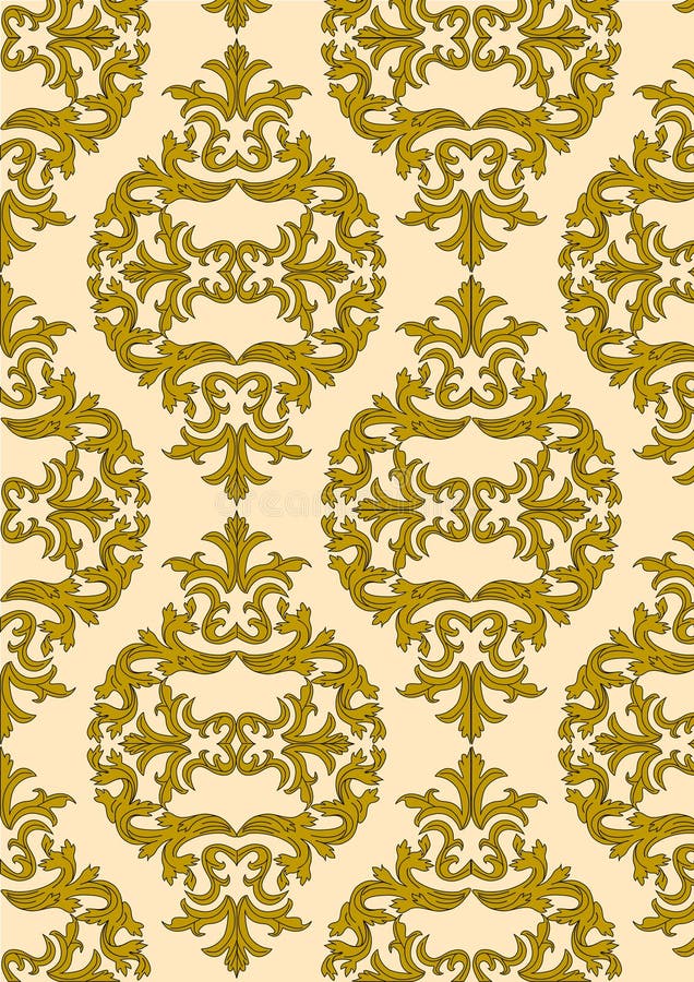 Old Style Medieval Floral Ornate Vector Pattern Stock Vector ...