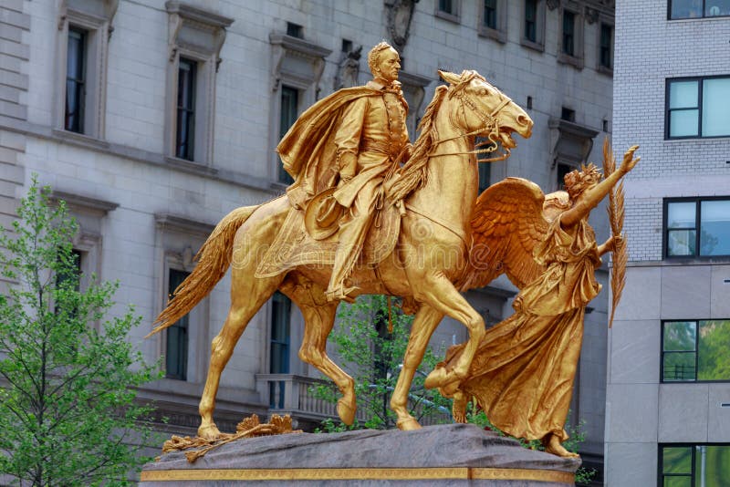 Central Park Statue stock photo. Image of sherman, manhattan - 116838250