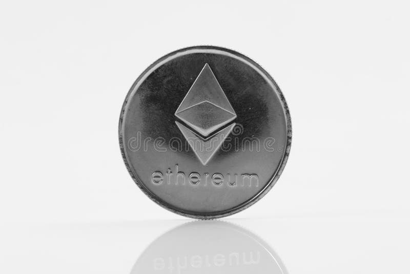 Gold Etherium Token with White Background Editorial Photography - Image ...