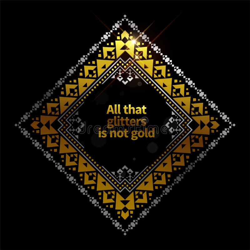 Gold Ethnic Frame Background Stock Vector - Illustration of element ...