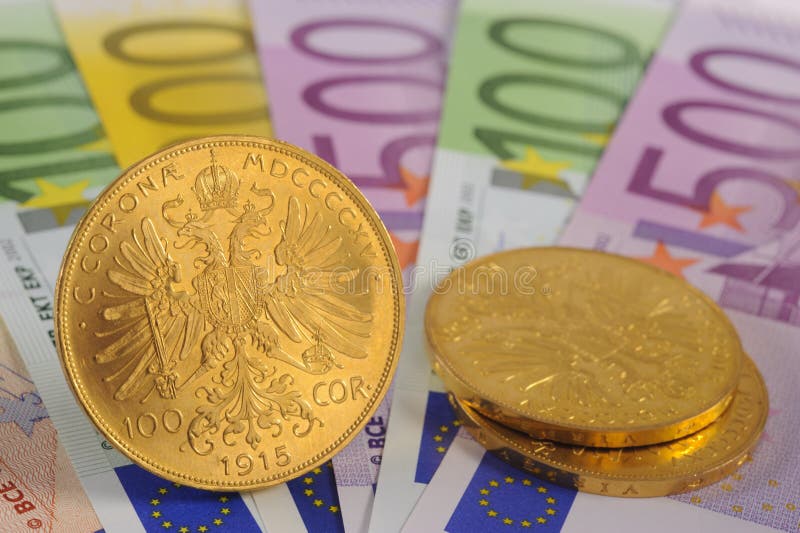 Gold and euro stock photo. Image of coin, banking, analyzing - 23762764