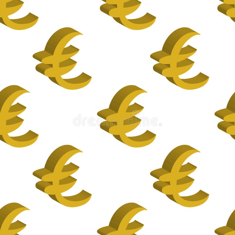 Gold Euro Money. Seamless Pattern. Vector Illustration Stock ...