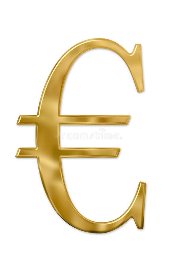 Gold Euro Sign stock illustration. Illustration of font - 11562298