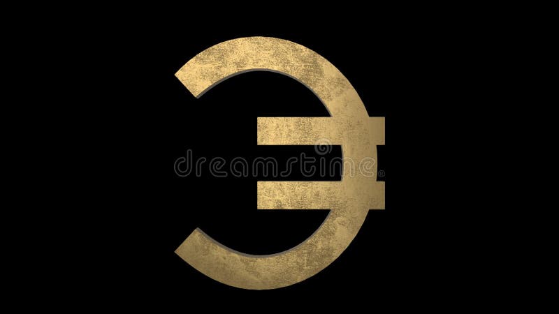 Rotating 3D Euro Symbol in Green Screen Stock Video - Video of ...