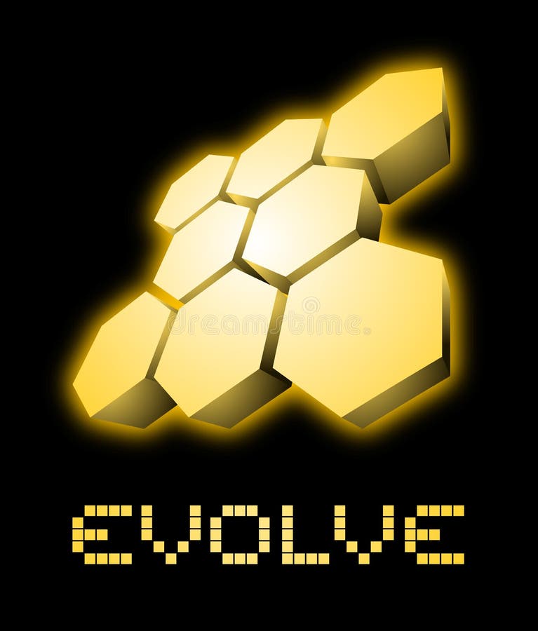 Gold evolve stock vector. Illustration of abstract, decoration - 39980871