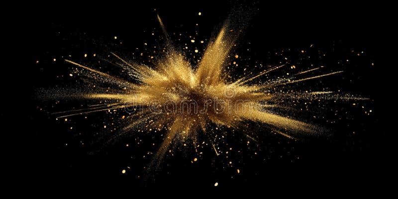 Gold Explosion Background Dynamic Shimmering Metallic Particles ...