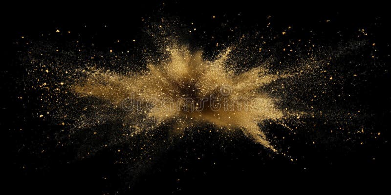 Gold Explosion Background with Dynamic Shimmering Metallic Particles ...