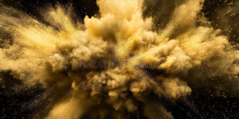 Gold Explosion Background with Dynamic Shimmering Metallic Particles ...
