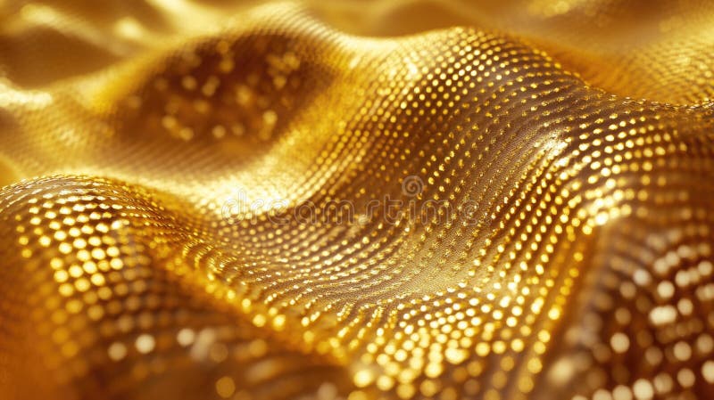 A Gold Fabric with a Shiny, Metallic Texture Stock Photo - Image of ...