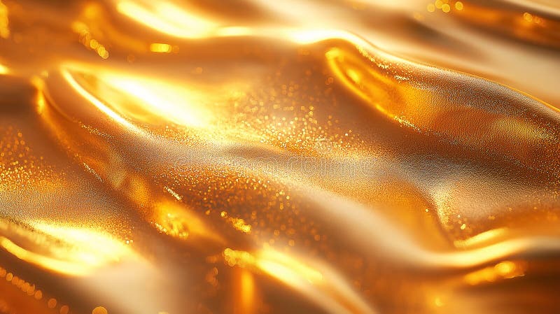 A Gold Fabric with a Shiny, Reflective Surface Stock Illustration ...