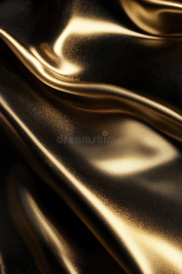 Gold Fabric with a Shiny Surface Stock Image - Image of smooth, yellow ...