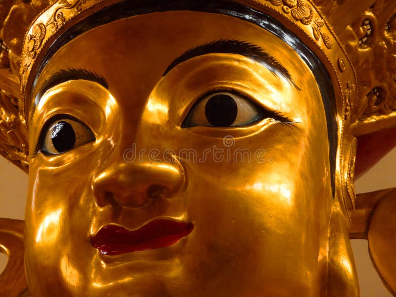 Gold Face 1 stock photo. Image of gold, nose, buddha - 12573006