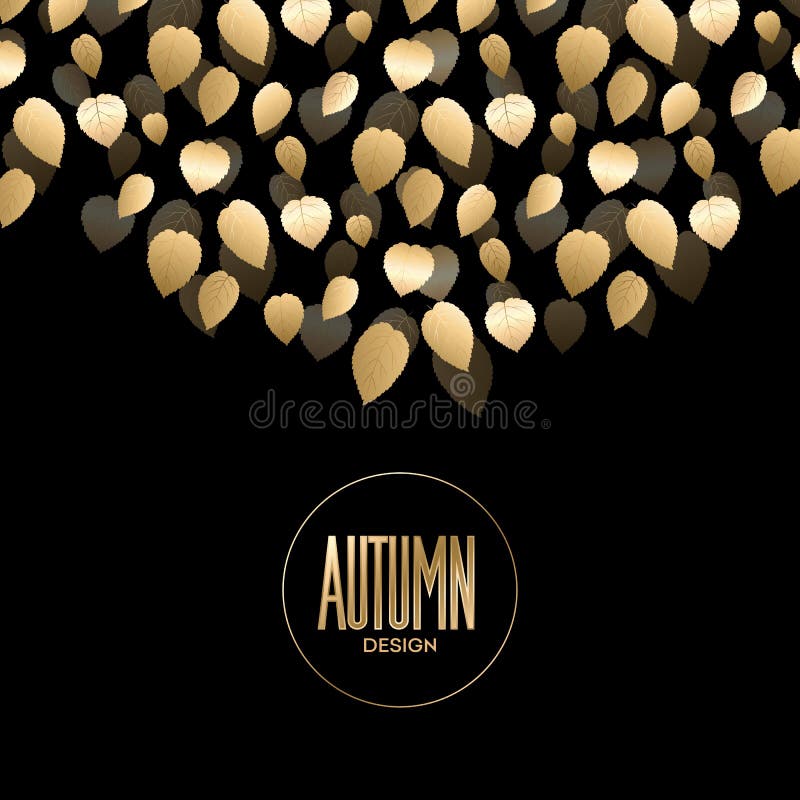 Gold fall design stock vector. Illustration of elegant - 60566558