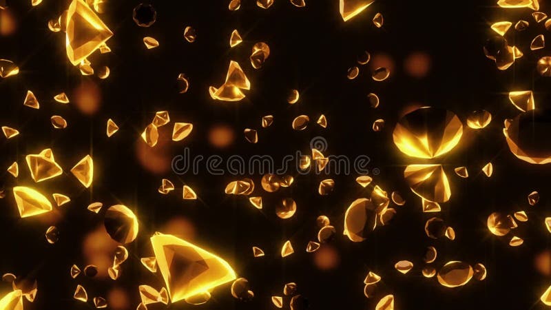 Gold Falling Diamonds Loopable Motion Background Stock Video - Video of ...