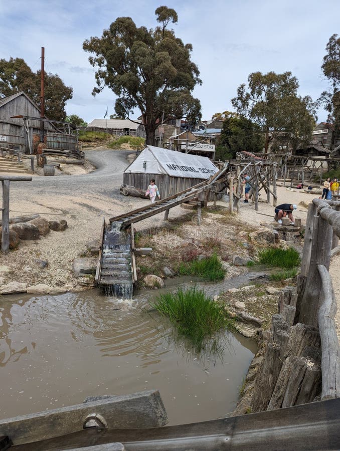 Gold Falls Down that Mine Land Stock Photo - Image of stream, tourism ...