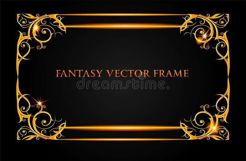 Fantasy frame stock vector. Illustration of engraved - 16889178