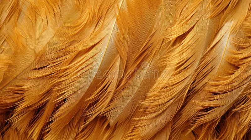 Gold Feather Texture Background. Generative AI Stock Illustration ...