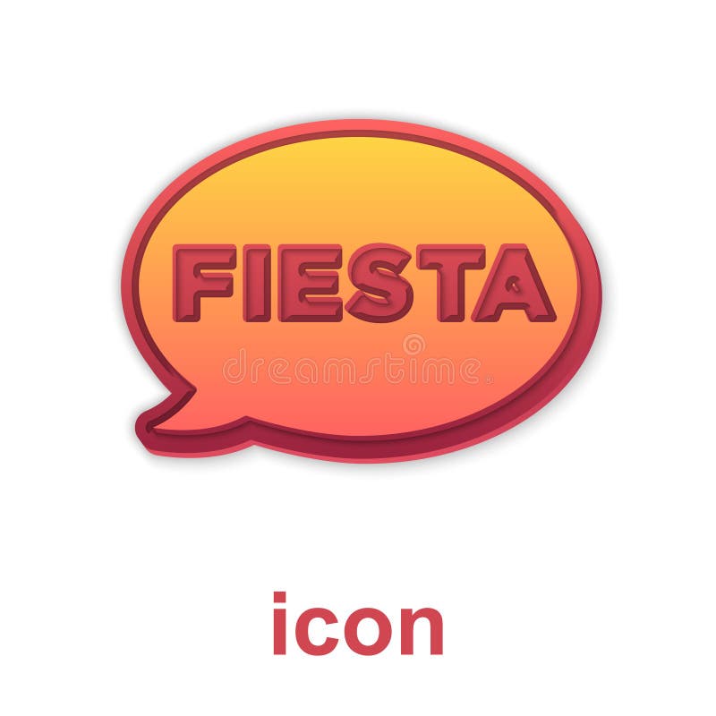 Gold Fiesta Icon Isolated on White Background. Vector Stock Vector ...