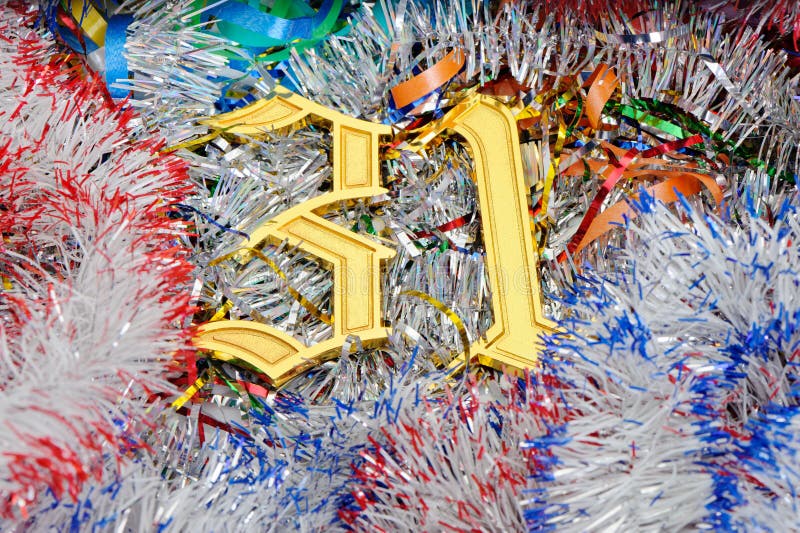 Gold figures 31 stock image. Image of date, horizontal - 26129241