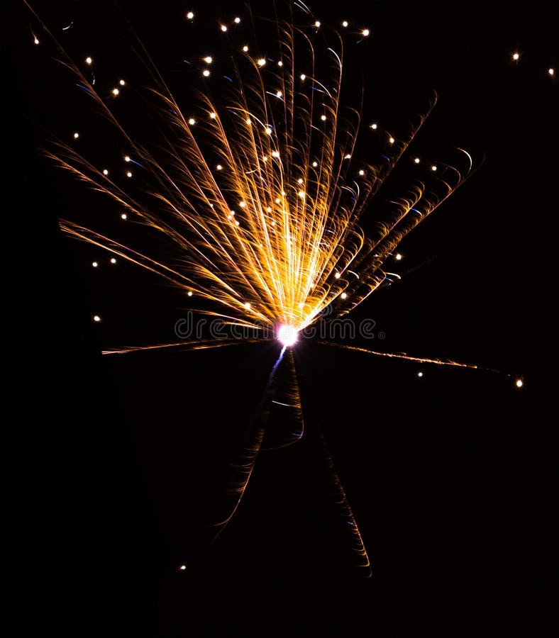 Gold fireworks stock image. Image of festival, holiday - 50099949