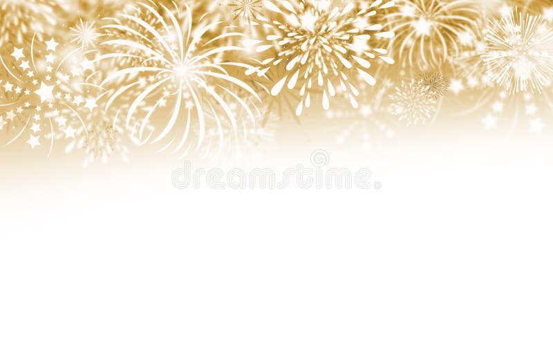 Fireworks on a Gold Background Stock Vector - Illustration of design ...