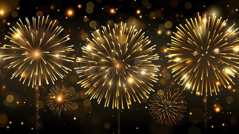 Gold fireworks stock image. Image of festival, holiday - 50099949