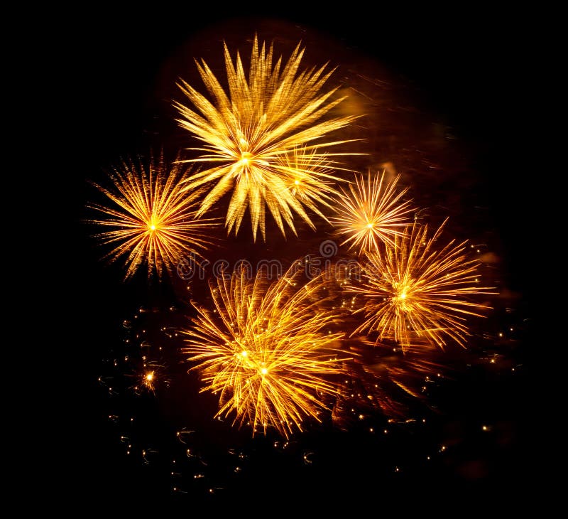 Gold fireworks stock image. Image of festival, holiday - 50099949