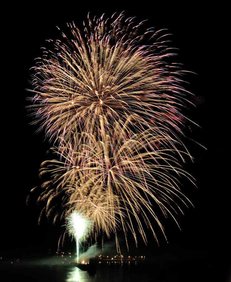 Gold fireworks stock image. Image of independence, display - 30202655