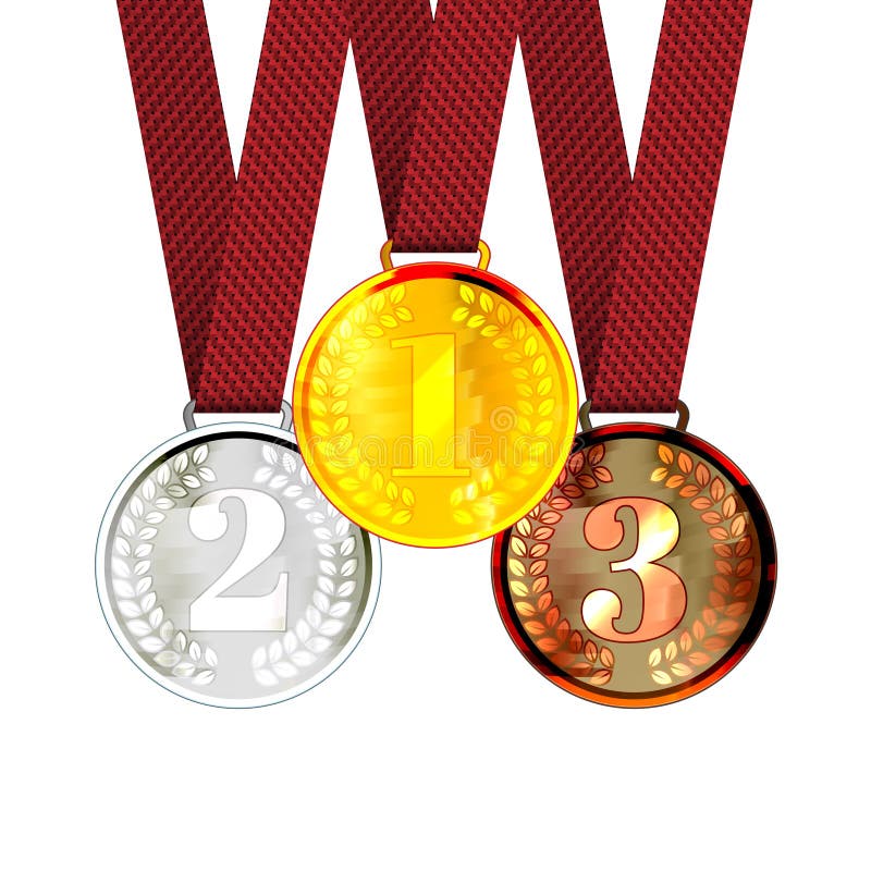 Gold the First, Second and Third Place Award Stock Vector ...