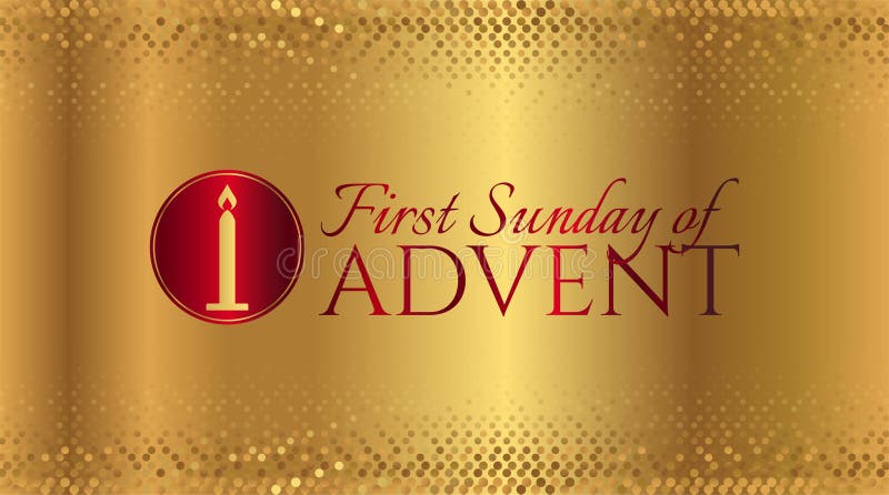 Gold First Sunday of Advent Background Illustration Design Stock ...