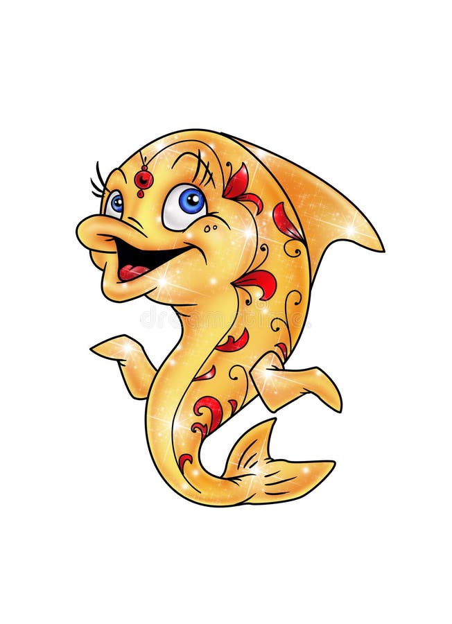 Beautiful fish dance stock illustration. Illustration of fishing - 17224703