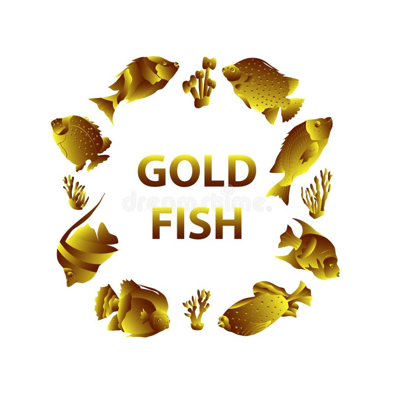 Fish Circle Frame stock vector. Illustration of dead - 125770579