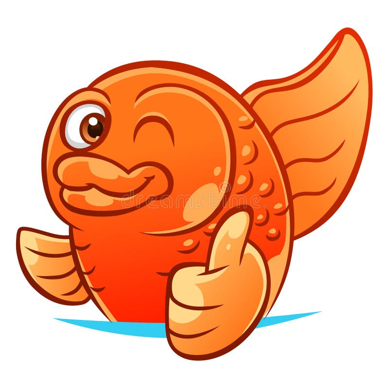 Gold Fish Gesturing Thumb Up Stock Vector - Image: 62968297