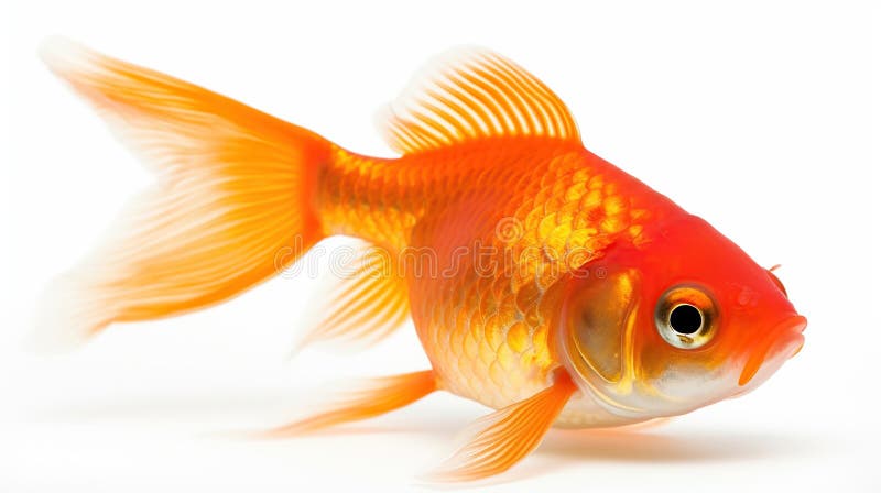 Gold Fish Isolated on White Background. Generative Ai Stock ...