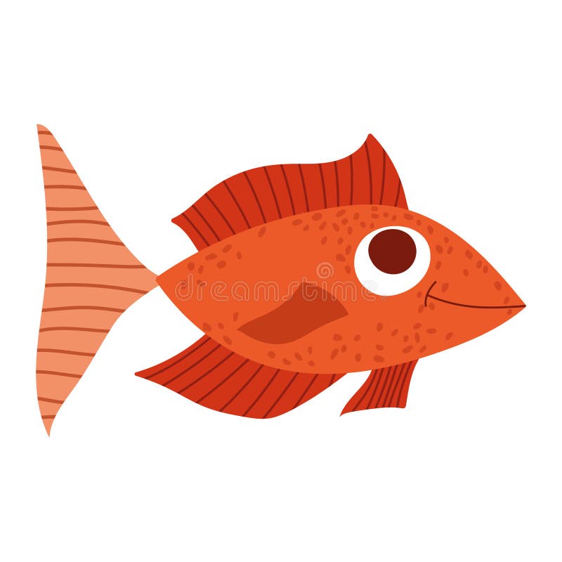 Gold fish sea life stock illustration. Illustration of aquatic - 260994150