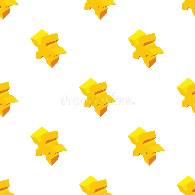 Gold Five-pointed Star Pattern Seamless Vector Stock Vector ...