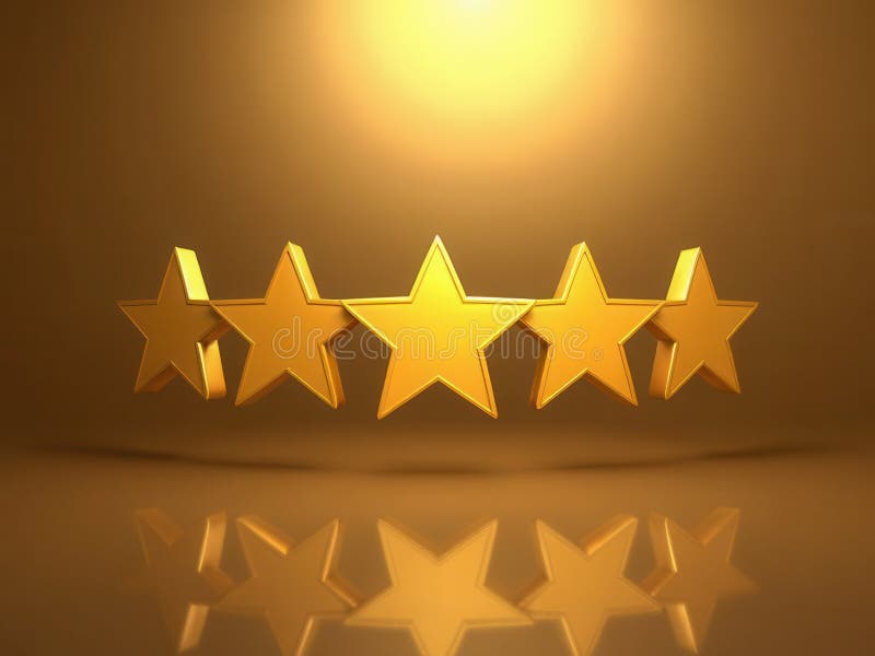 Gold Five Star Rating Feedback on Virtual Sreen. Customer Review ...
