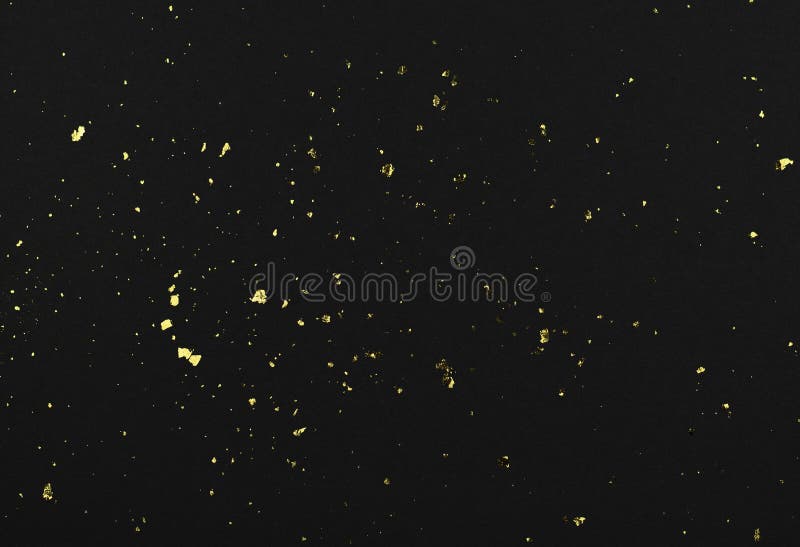 Gold Flakes of Potal on Black Textured Paper Stock Image - Image of ...