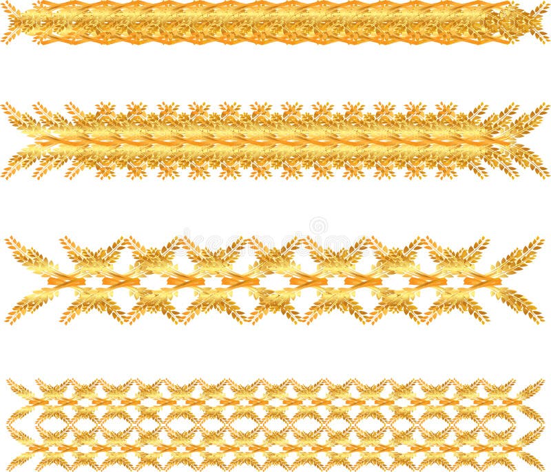 Gold floral border stock image. Image of calligraphy - 31532407