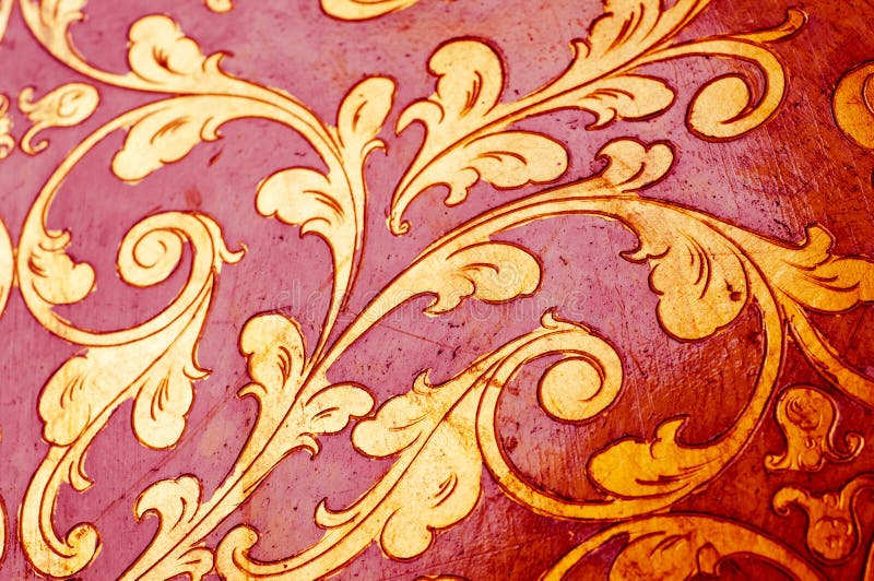 Gold Flourish Design. White Background. Stock Photo - Image of flourish ...