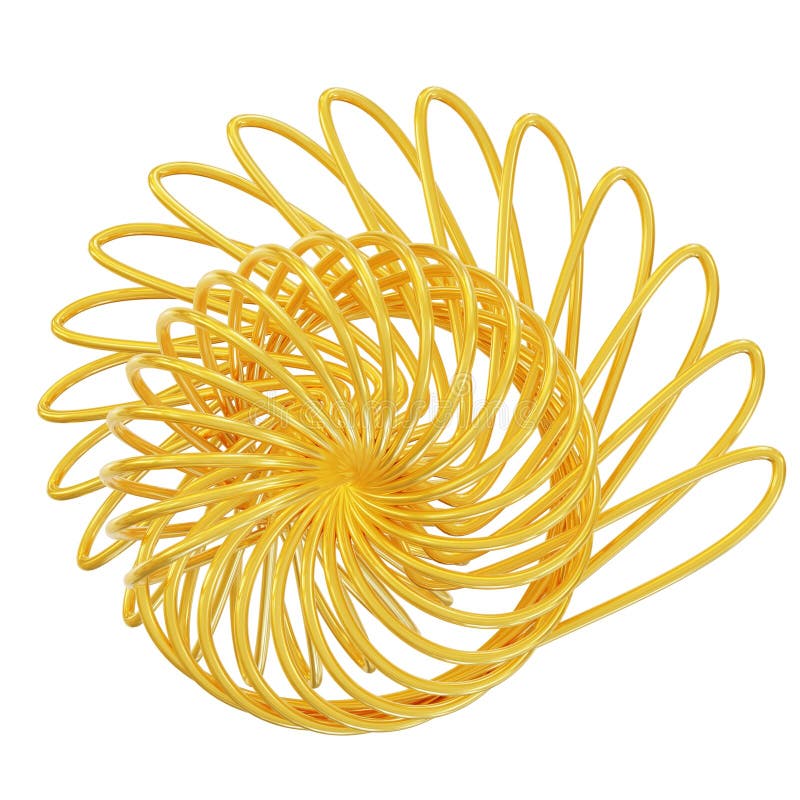 Gold Flower Shape Spirograph Icon. 3d Rendering. Stock Photo ...